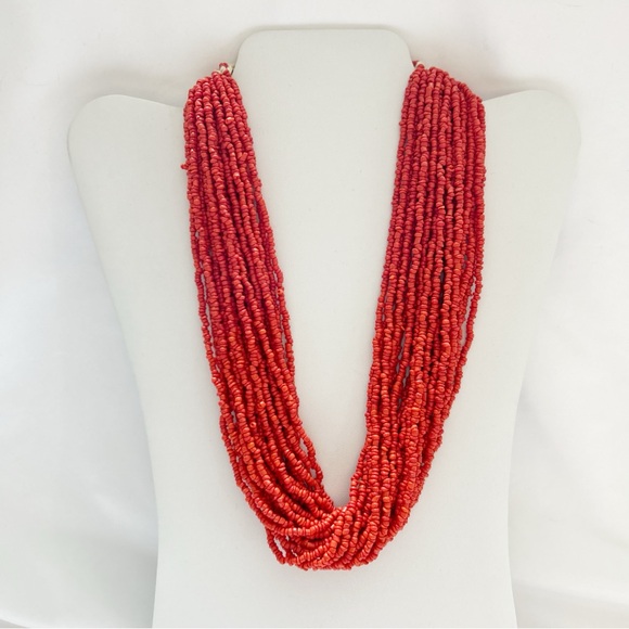 Jewelry | Lovely Southwestern Italian Red Coral Bead Torsade Necklace ...